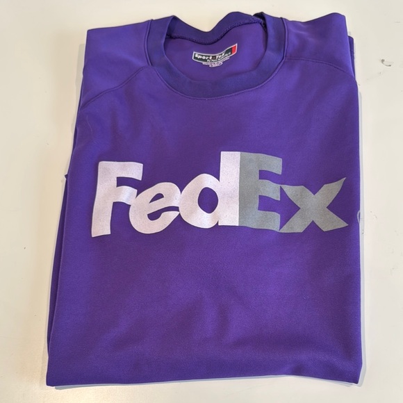 Sport-Tek | Shirts | Sporttek Purple Crewneck Fedex Logo Shirt Armpit ...